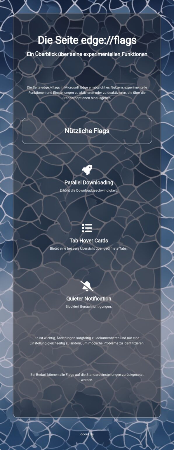 Entdecken Sie edge://flags: Optimieren Sie Ihren Edge Browser - dcoul.de
