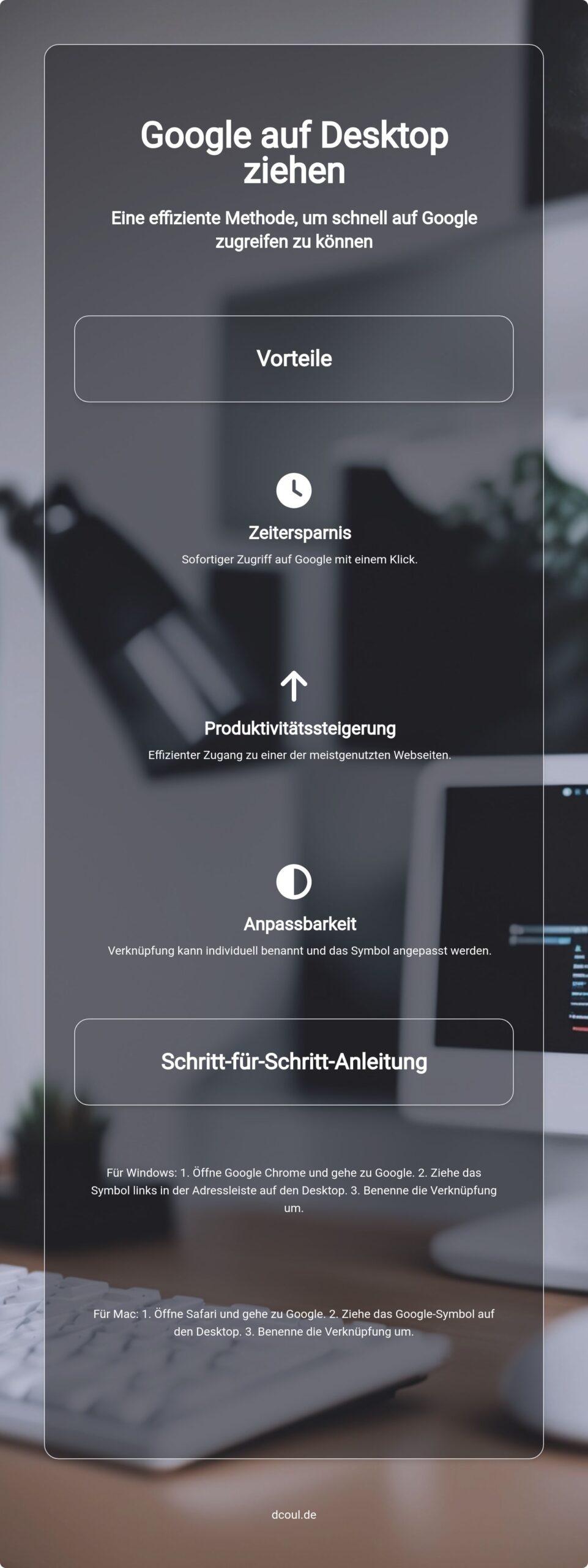 Einfache Schritte: Google auf Desktop - Anleitung & Tipps - dcoul.de